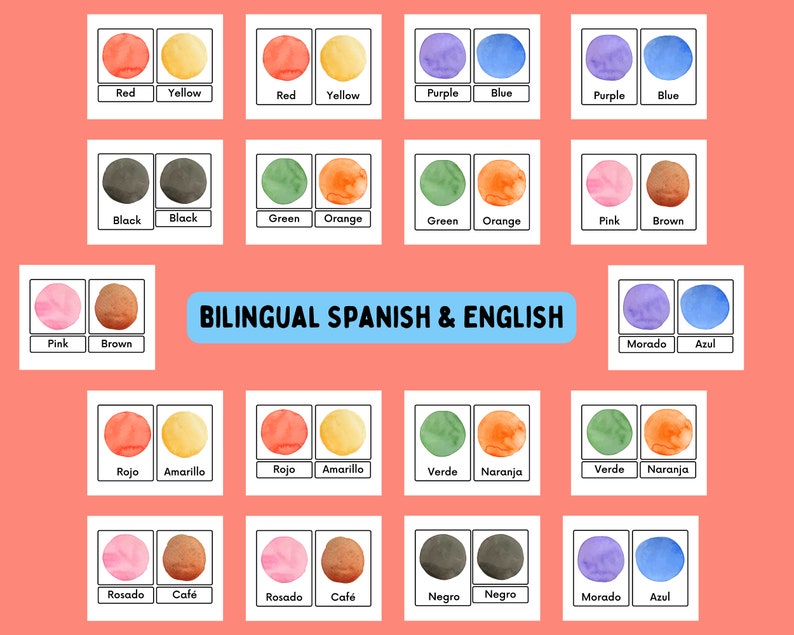 Colors Flashcards for Preschool Montessori Colors Flashcards Activity ...