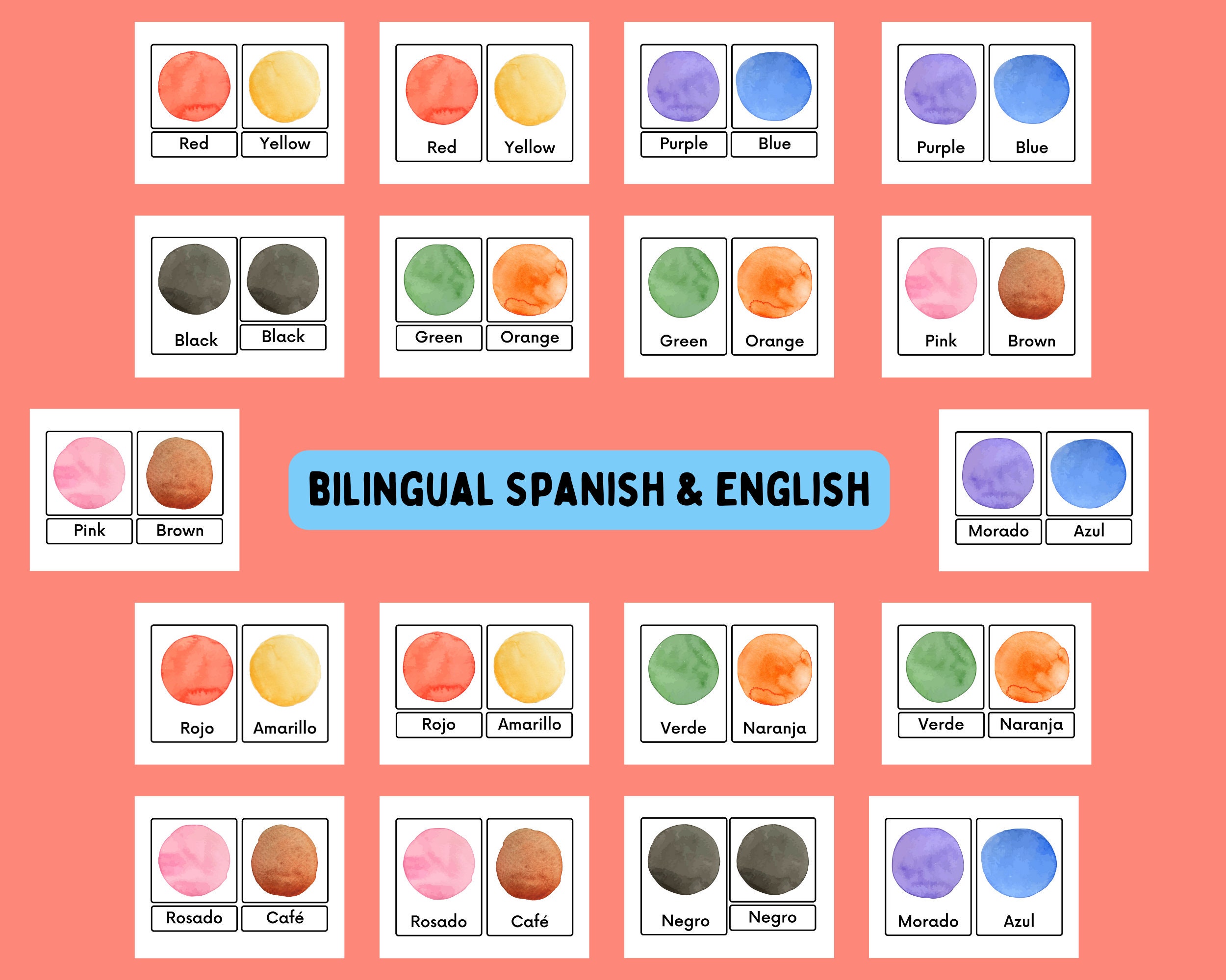 Colors Flashcards for Preschool Montessori Colors Flashcards Activity ...