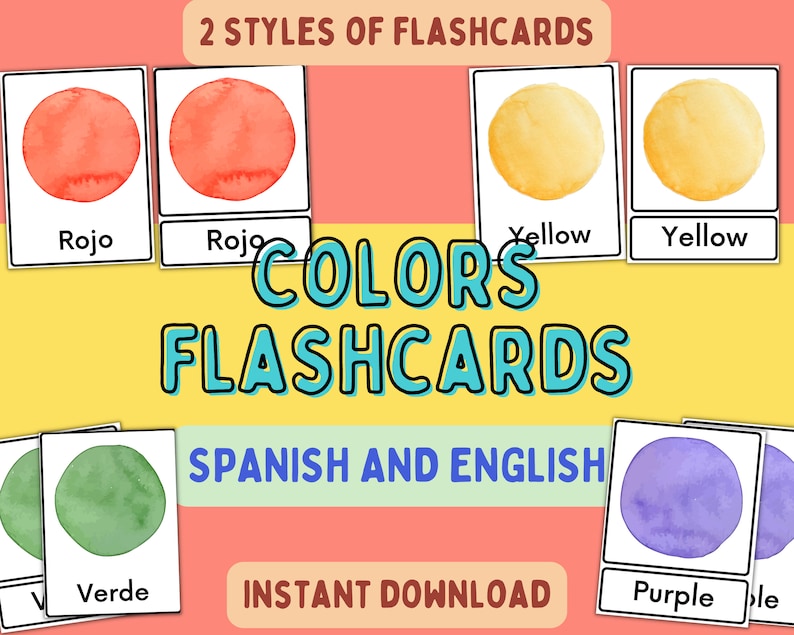 Colors Flashcards for Preschool Montessori Colors Flashcards Activity ...