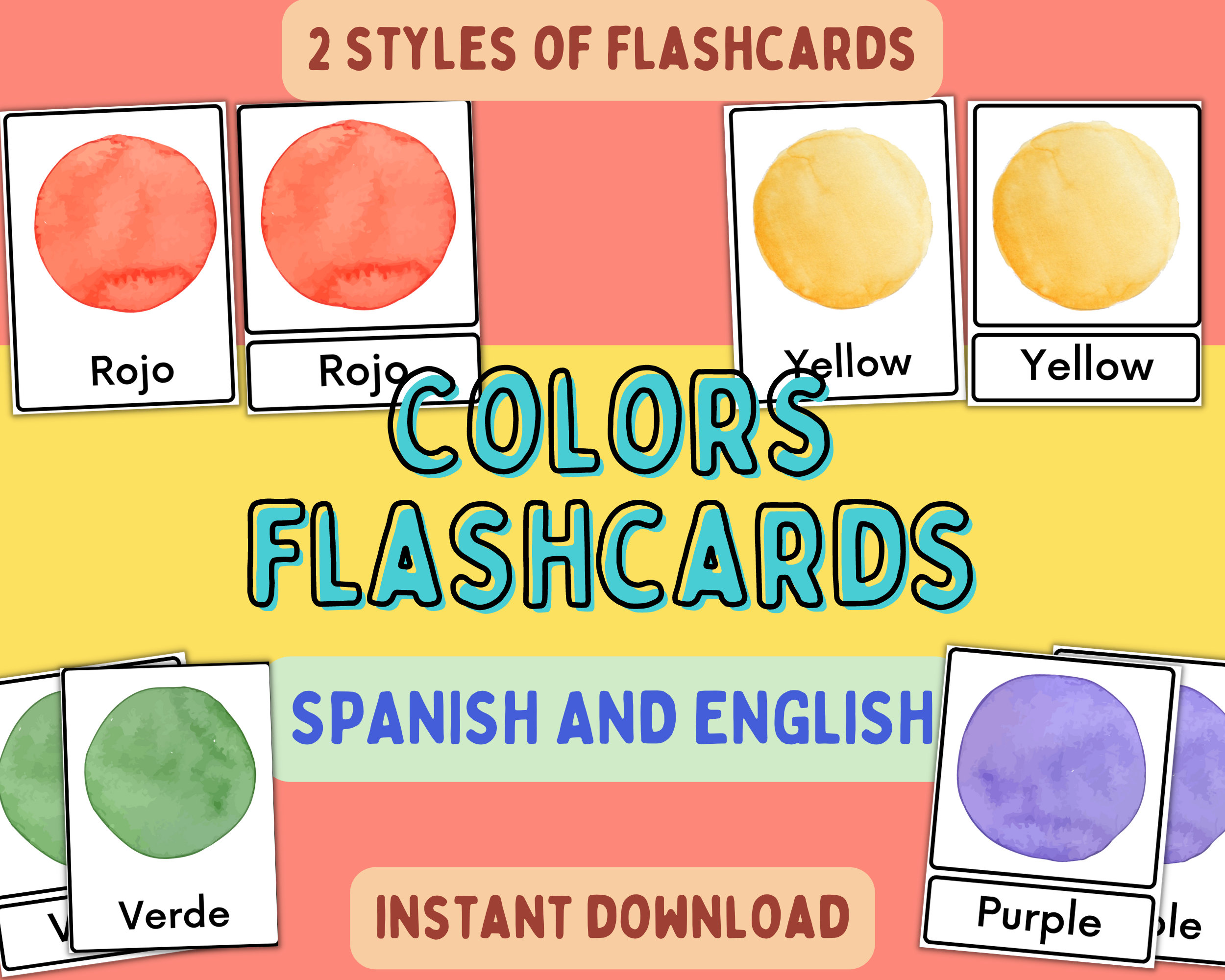 Colors Flashcards for Preschool Montessori Colors Flashcards Activity ...