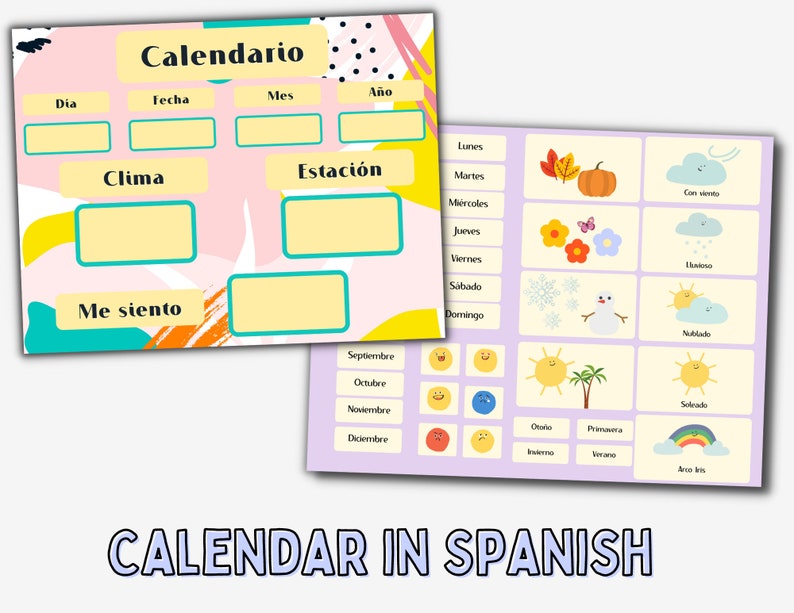 Printable Calendar in Spanish| Perpetual Calendar in Spanish ...