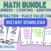 Number Flashcards Math Counting 1-10 Activity for Homeschool Printable ...