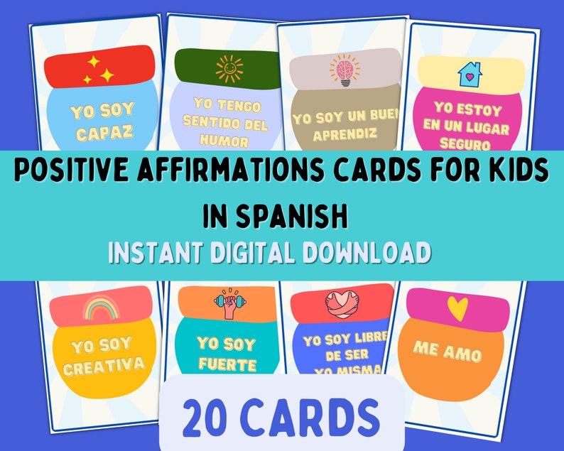 Spanish Positive Affirmations for Kids | Afirmaciones Positivas Para ...