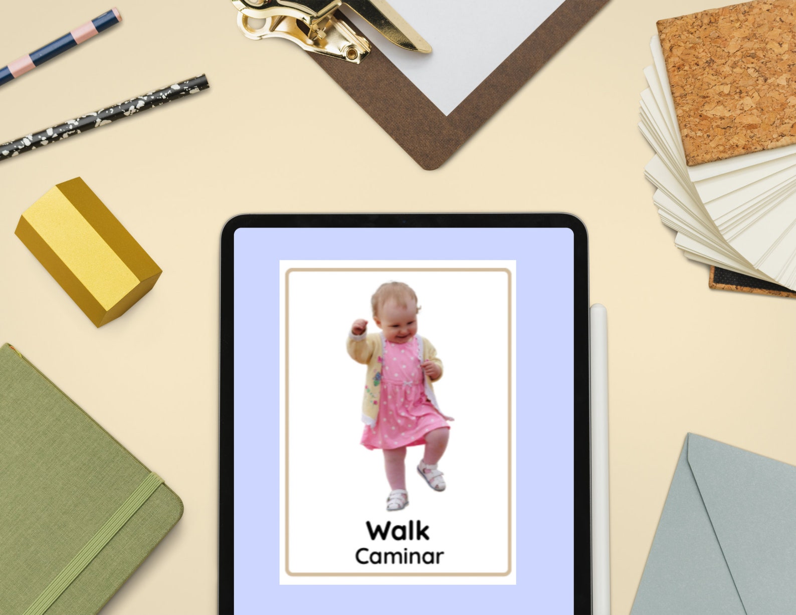 Printable Educational Flashcards for Kids Verbs in Spanish Montessori ...