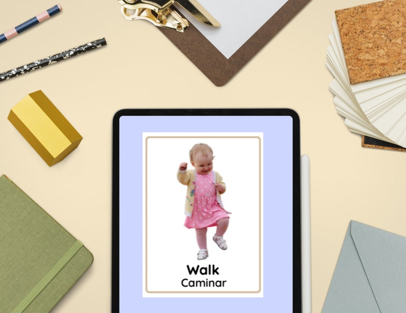 Printable Educational Flashcards for Kids Verbs in Spanish Montessori ...