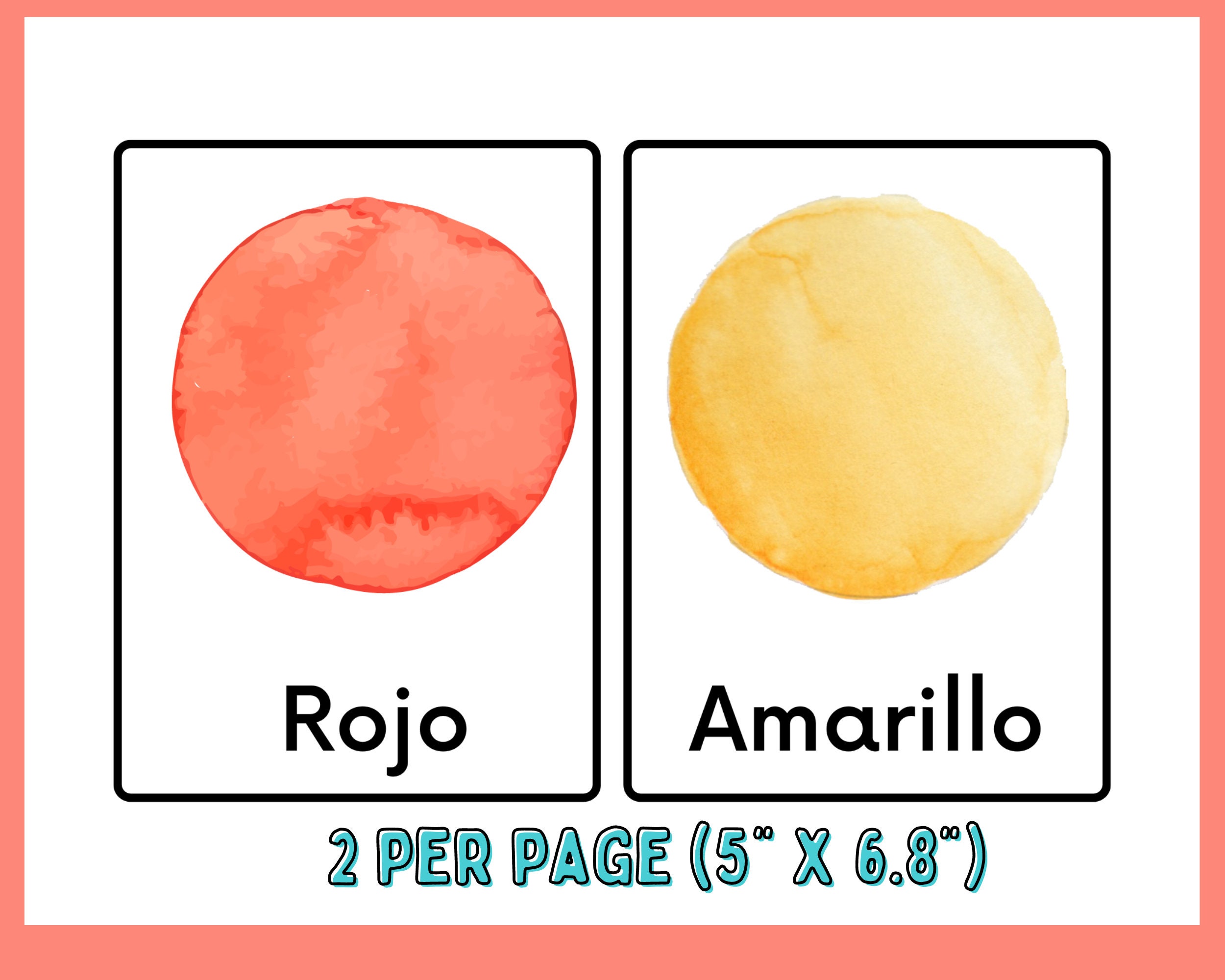 Colors Flashcards for Preschool Montessori Colors Flashcards Activity ...