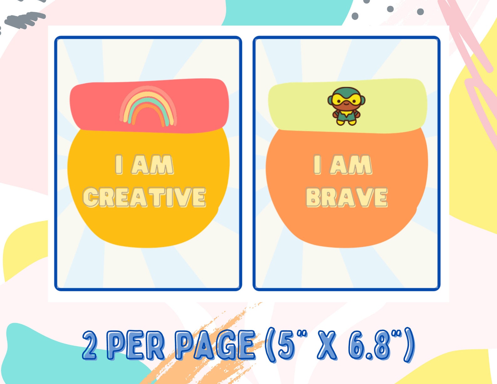 Printable Positive Affirmations for Kids Meditation Positive Thinking ...