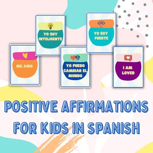 Spanish Positive Affirmations for Kids Afirmaciones | Etsy
