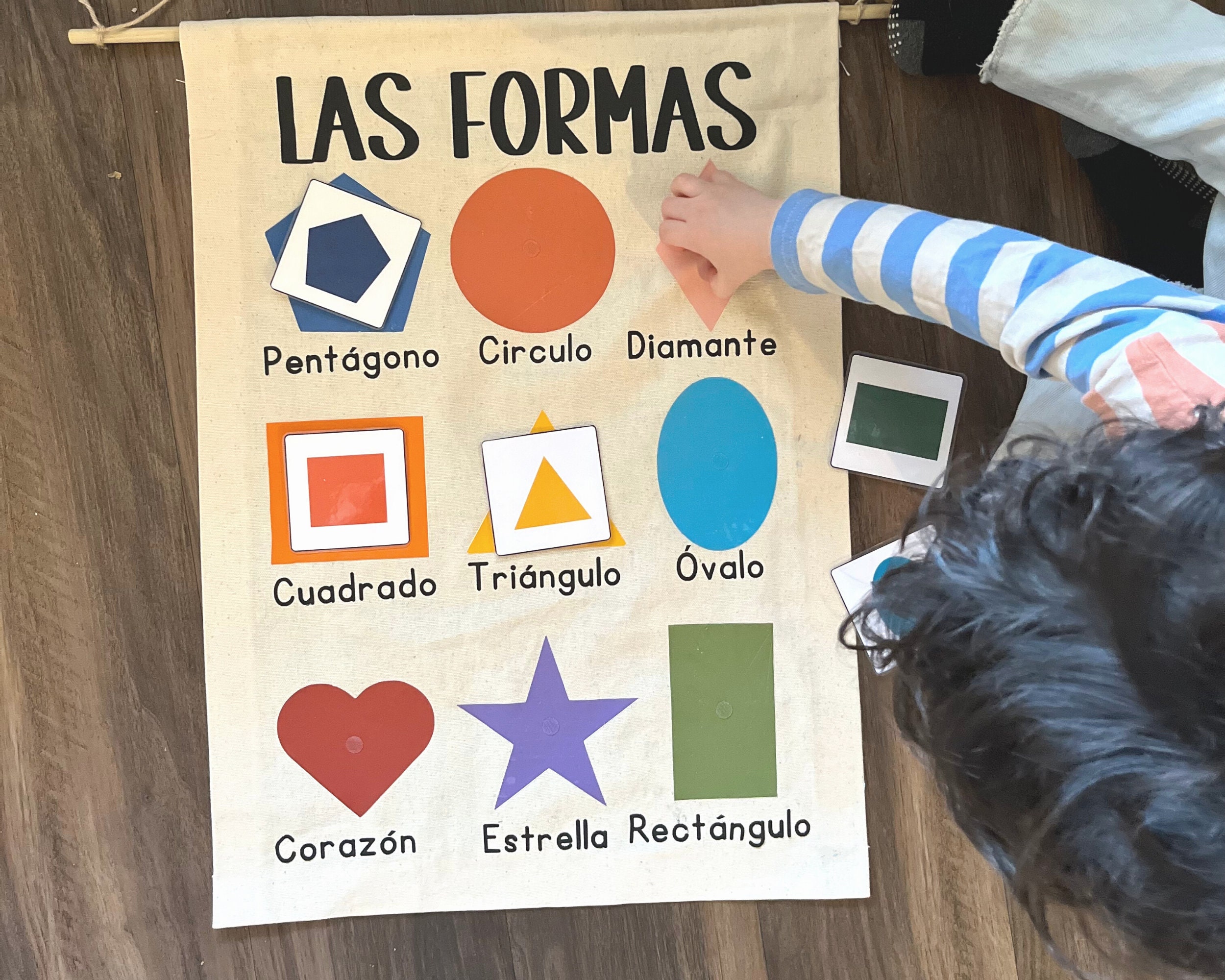 Shapes Learning Poster in Spanish for Kids Bilingual Montessori Poster ...