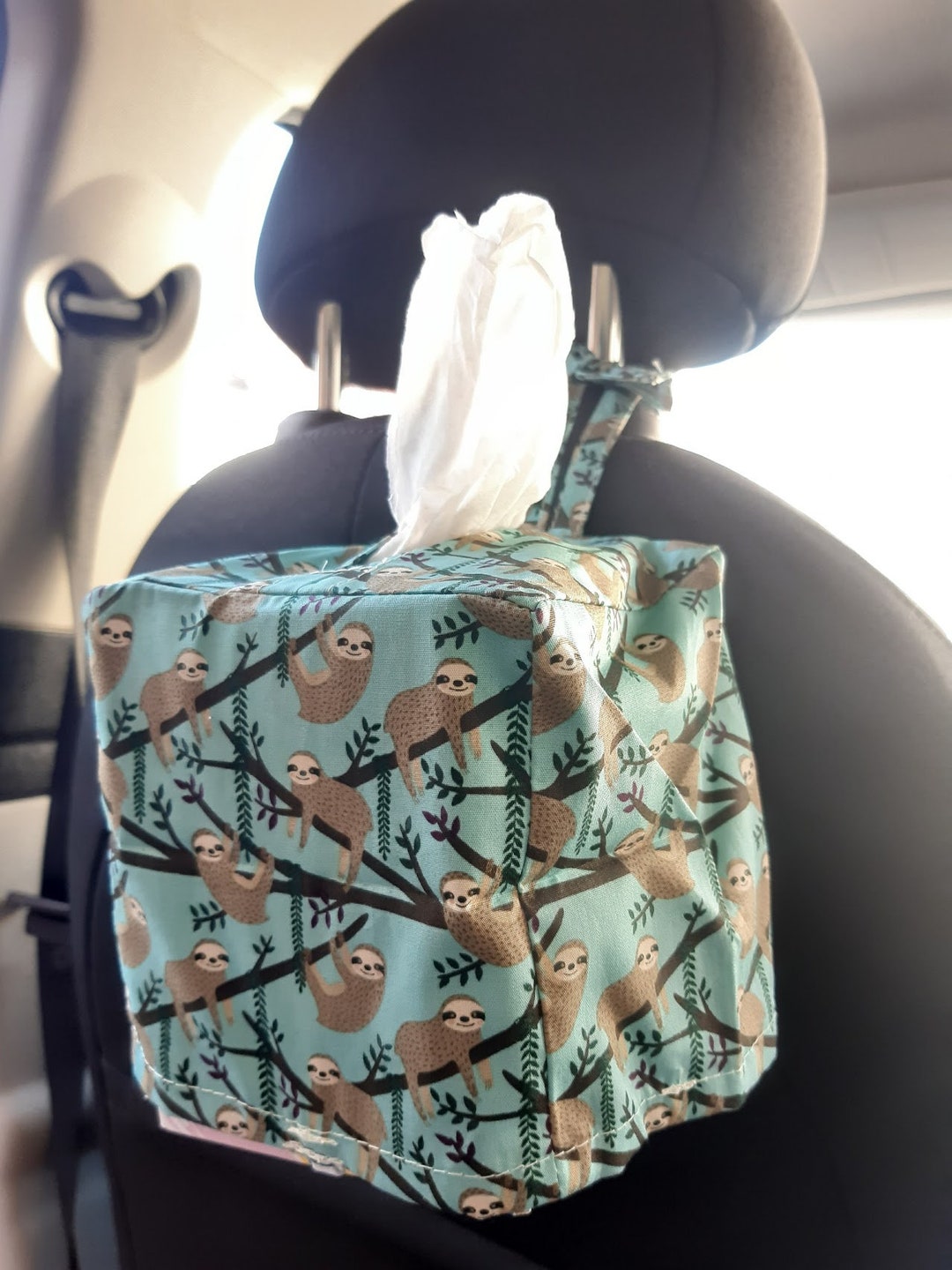 Free Shipping Sloths Fabric Cube Tissue Box Cover Holder, Tissue Cover ...