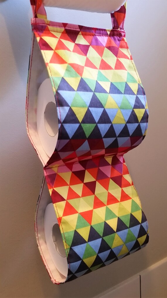 Modern Quilt Like Triangles Pattern Toilet Roll Holder Free | Etsy