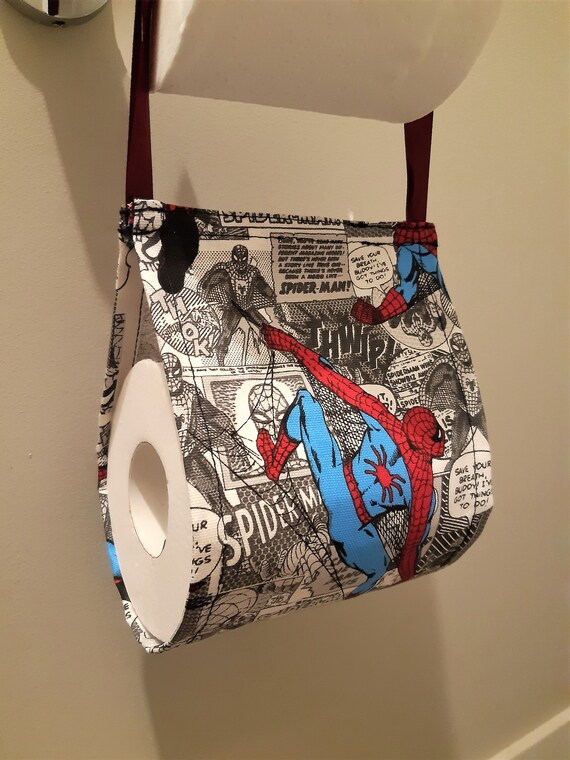 Spider-man Toilet Roll Holder Free Shipping Bathroom - Etsy Australia