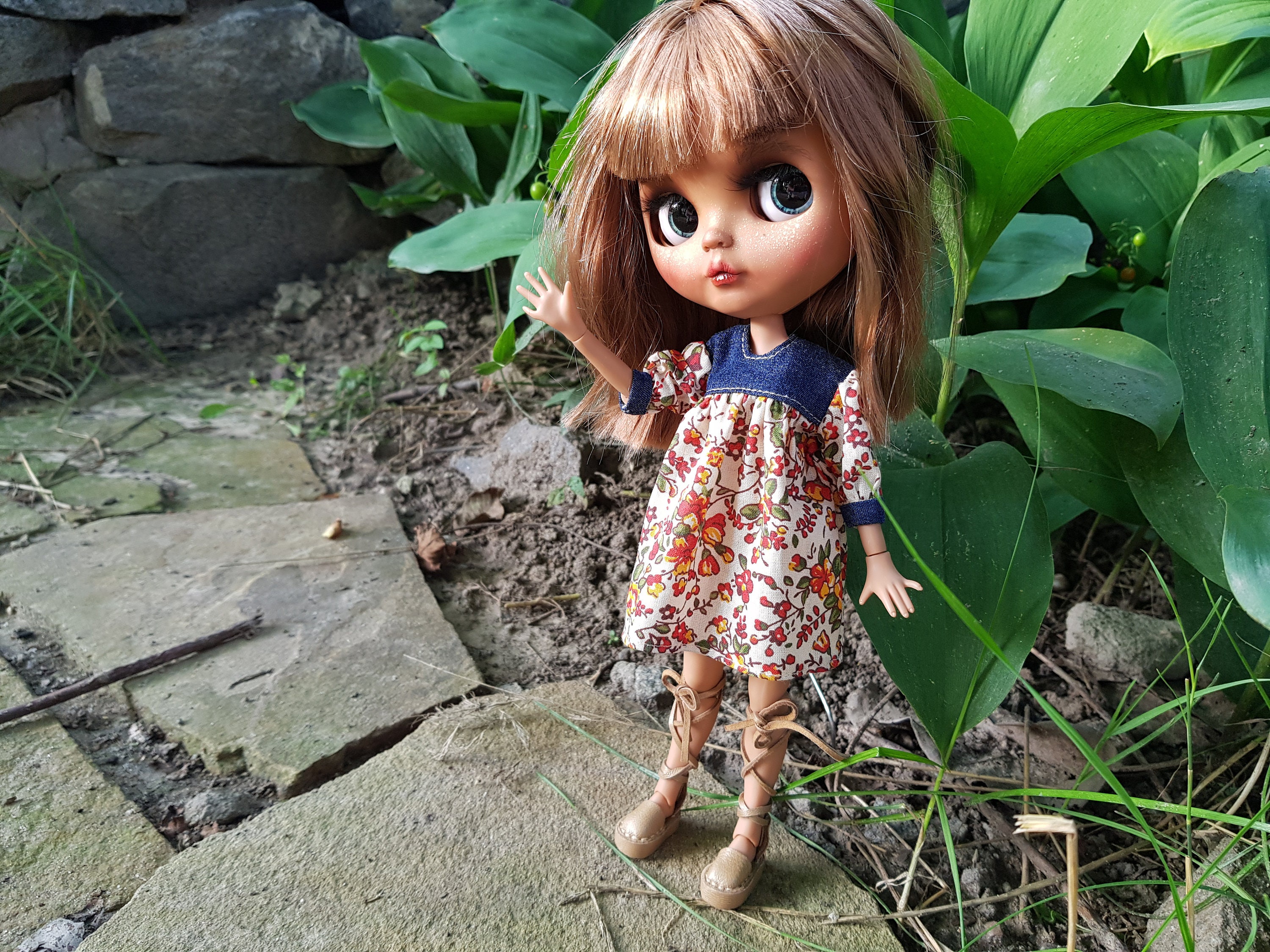Blythe Outfit Flower Retro Dress for Blythe Doll Clothes | Etsy