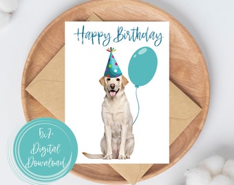 Yellow Lab Birthday Card - Etsy