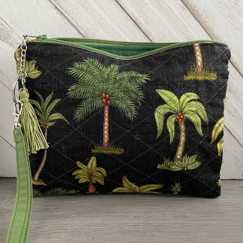 Palm Tree Purse Palm Tree Wristlet Bag Tropical Makeup - Etsy