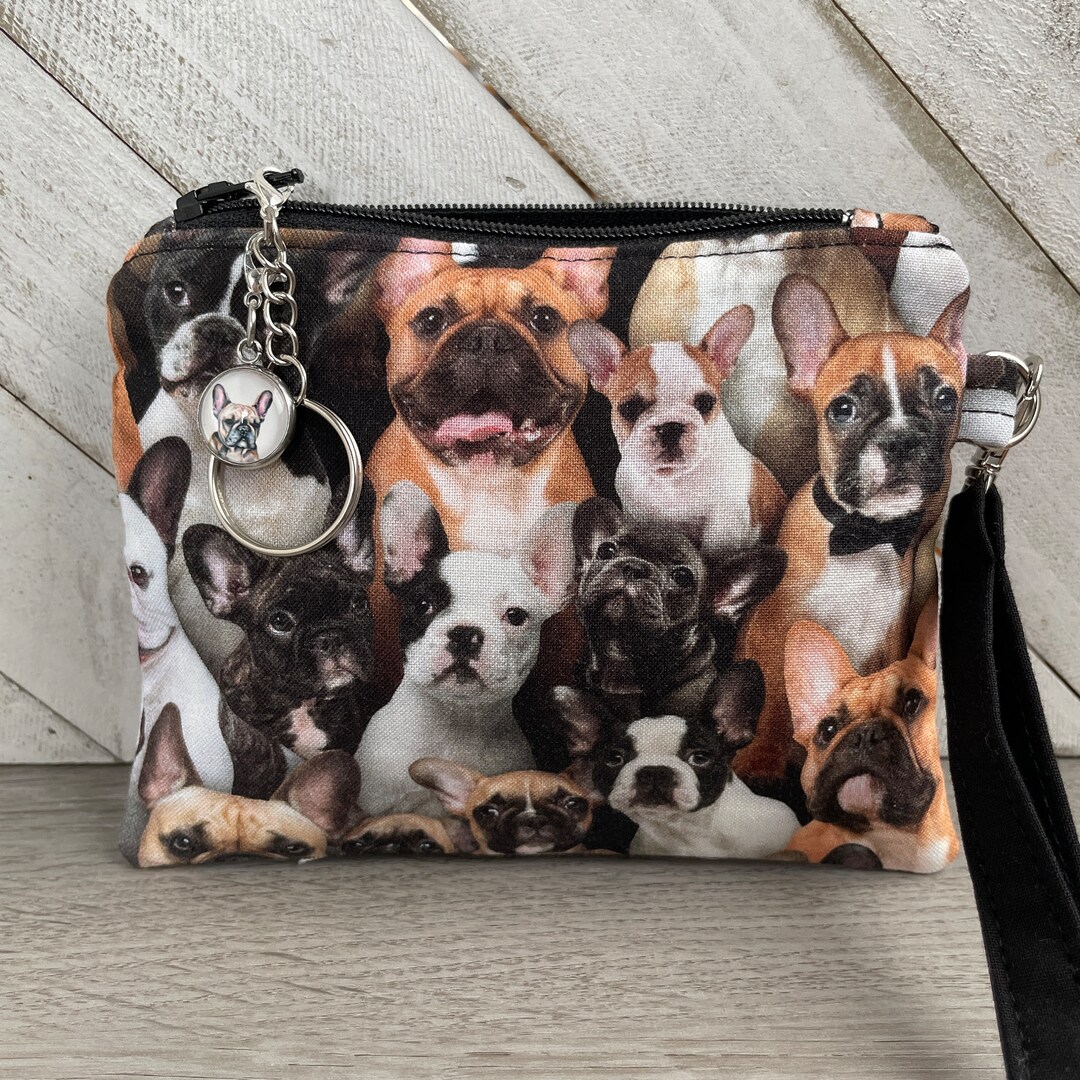French Bulldog Change Purse: Zippered Wristlet Bag for Dog Lovers - Etsy
