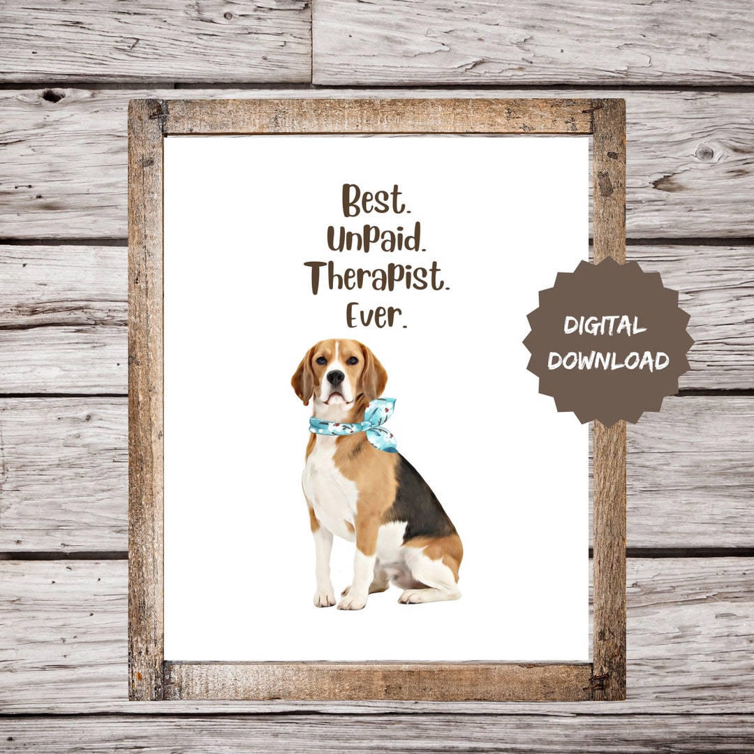 Beagle Wall Sign, Beagle Decor, Beagle Printable, Dog Lover Art, Beagle ...