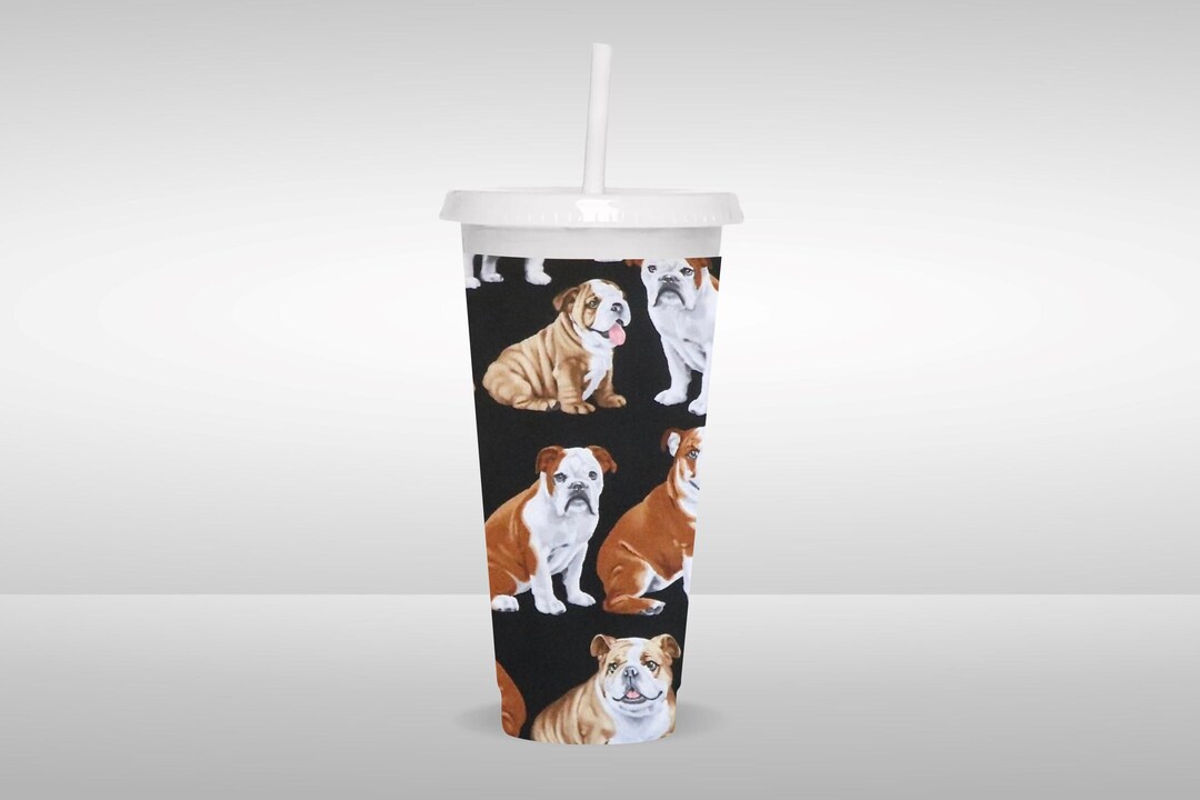 Bulldog Iced Coffee Sleeve, Insulated Drink Cozy, Dog Lover Gift - Etsy