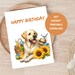 Birthday Card Printable Yellow Lab Birthday Card Dog Lover Greeting ...