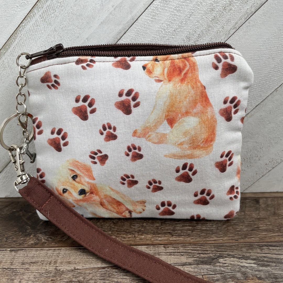 Labrador Puppies Gift, Yellow Lab Mom Gift, Quilted Wristlet Bag, Gift ...