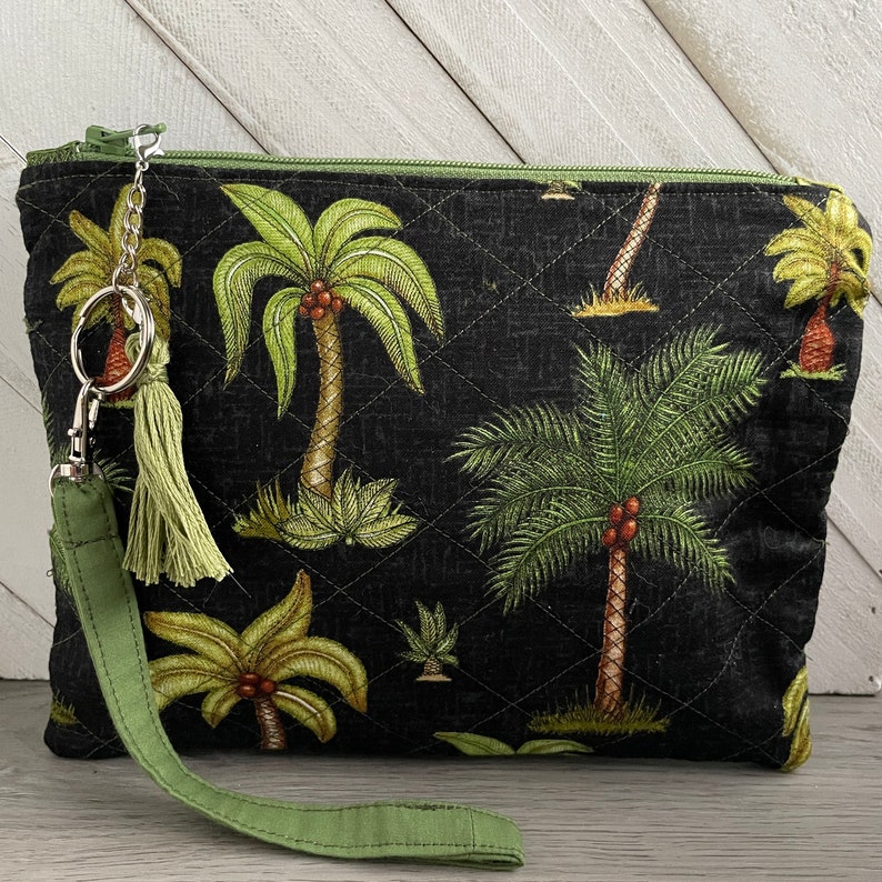 Palm Tree Purse Palm Tree Wristlet Bag Tropical Makeup - Etsy