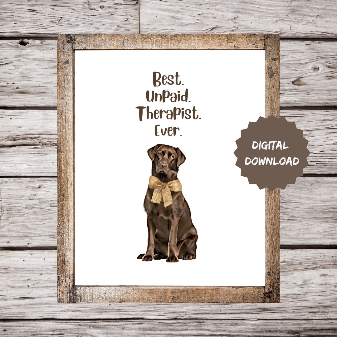 Chocolate Lab Printable Wall Decor, Wall Art for Labrador Owner ...