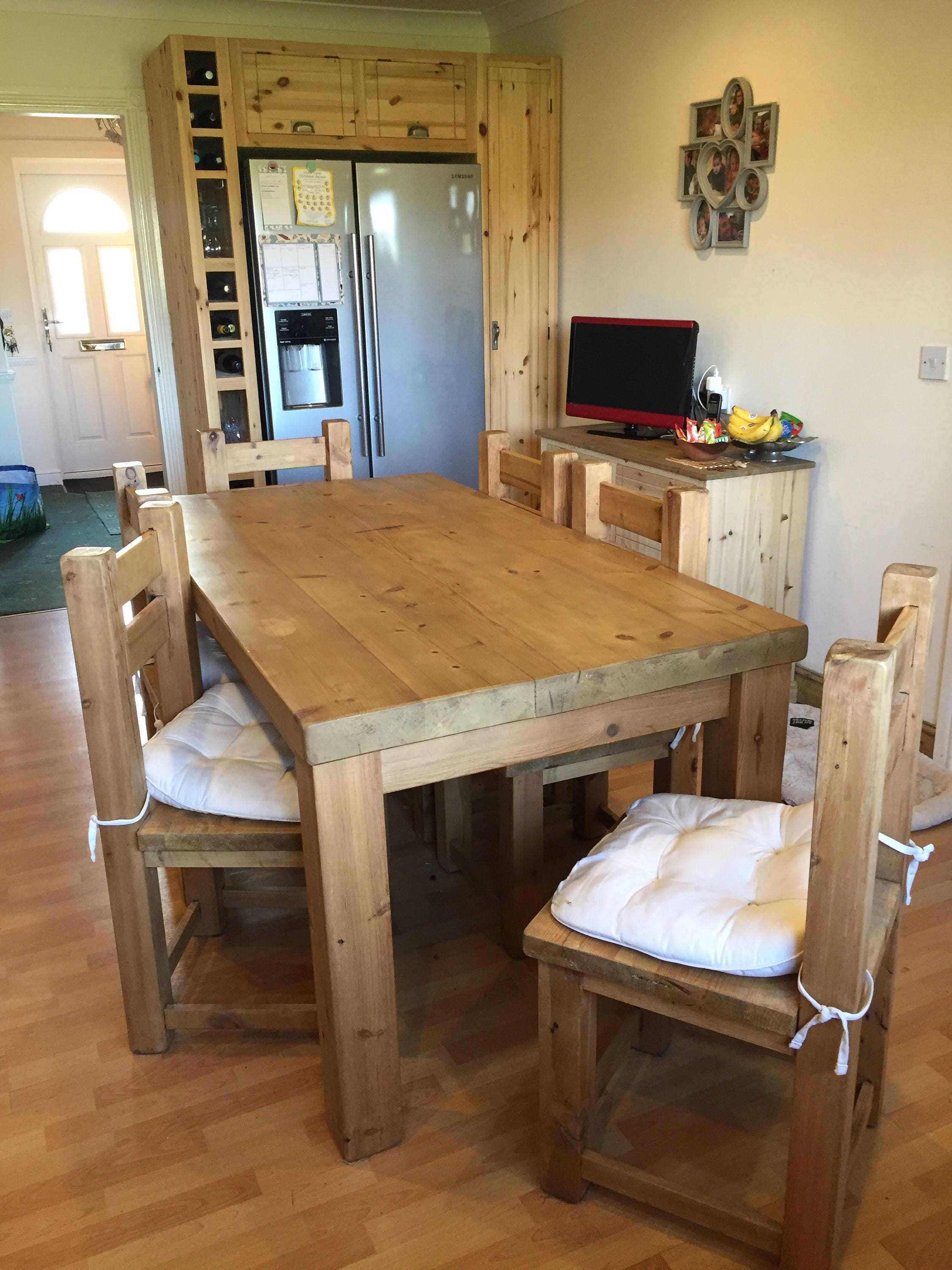 Farmhouse Pine Dining Table - Etsy UK