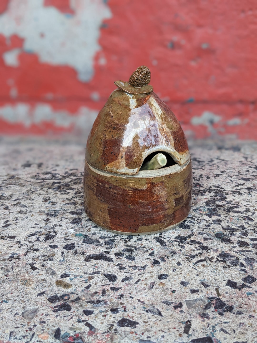 Woodland Ceramic Salt Cellar - Salt Cellar With Lid - Salt Pig - Salt ...