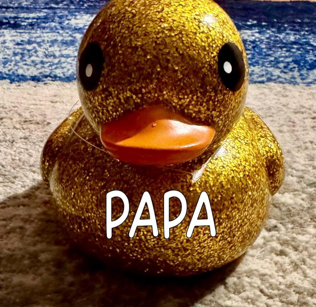 Personalized Rubber Duck, JUMBO 6" Glitter Duck, Rubber Duck, Glitter ...