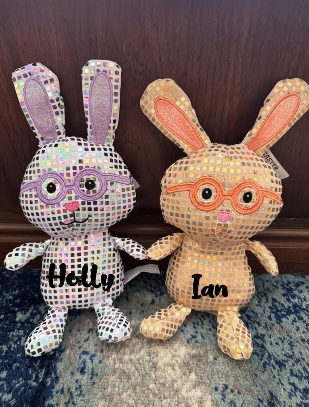 Disco Bunny Plush, Personalized Easter Plush,easter Gifts for Kids ...
