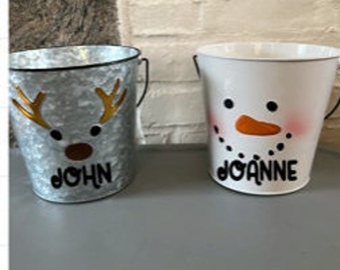 Personalized Christmas Pail - Etsy