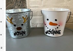 Personalized Christmas Pail - Etsy