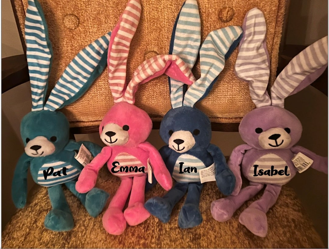 Personalized Easter Bunny Plush - Etsy