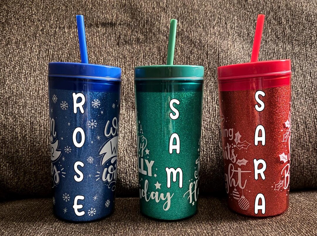Personalized Glitter Tumblers ,custom Glitter Tumblers | Christmas ...
