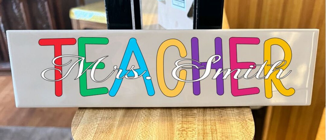 Personalized Teacher Appreciation Tile, Subway Tile, Mom Tile - Etsy