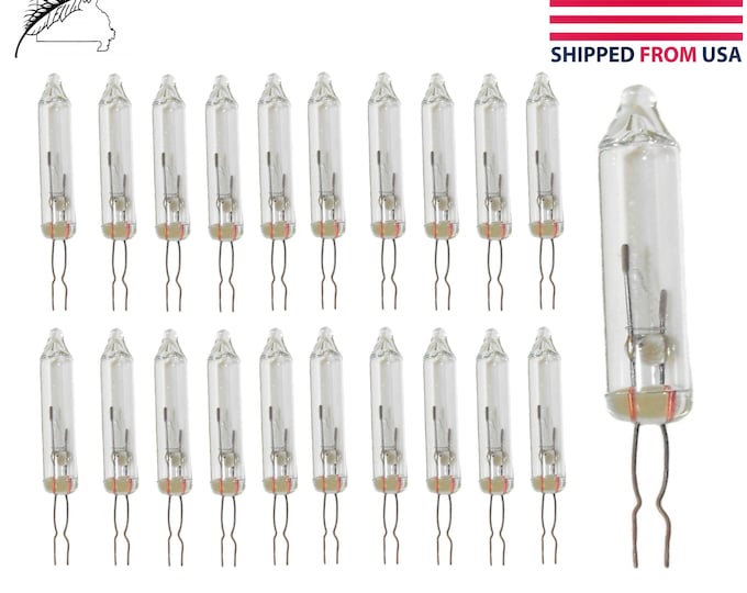 20x 12 Volt BARE Mini Bulb Christmas Lights Replacement Bulbs 0.96 Watt ...