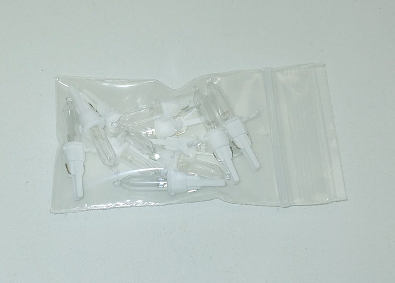 10 Clear WHITE L1 Base, LED Mini Christmas Tree Lights, Replacement ...