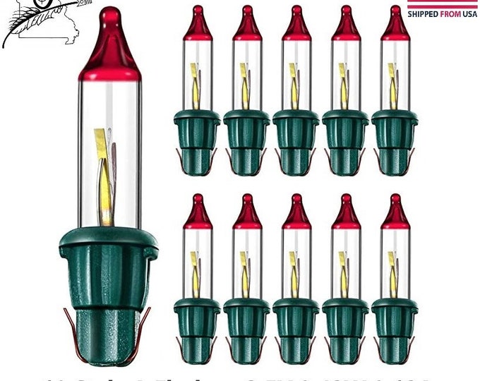 10 SLOW Flasher Style A Mini Bulb Flashers Christmas Tree Lights 0.42W ...