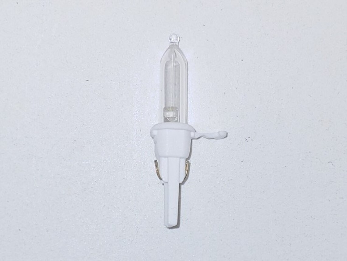10 Clear WHITE L1 Base, LED Mini Christmas Tree Lights, Replacement ...