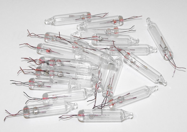 20x Clear Bare Mini Bulbs 2.5 Volt Christmas Tree Lights Replacement or ...