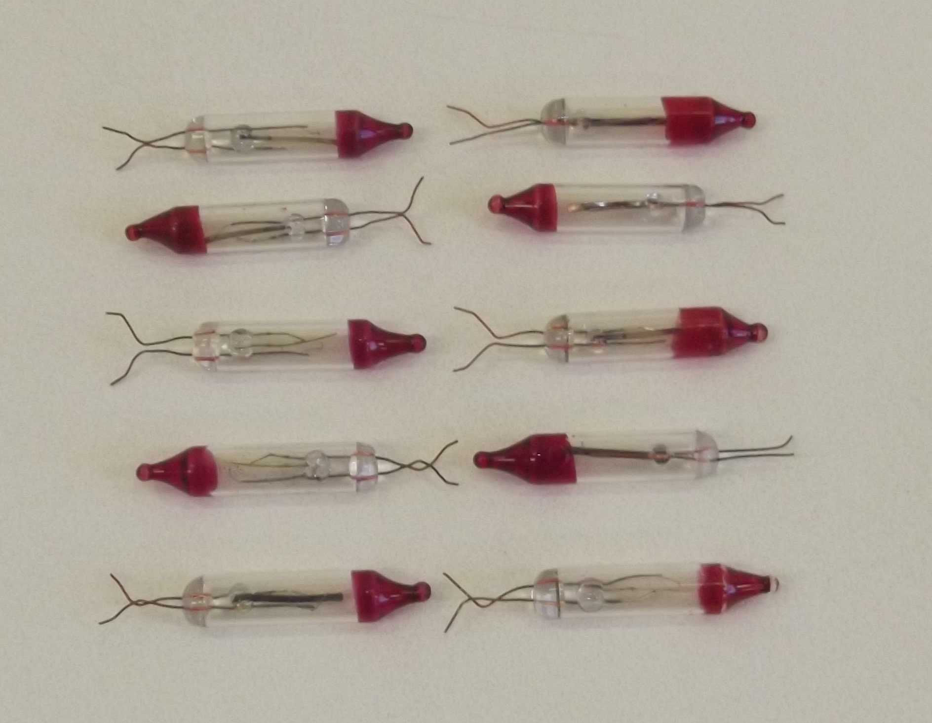 10 BARE Mini Bulb Flashers Christmas Tree Lights Replacement Bulbs 2.5 ...