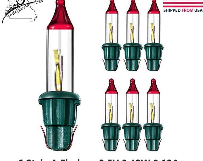 6 SLOW Flasher Style A Mini Bulb Flashers Christmas Tree - Etsy