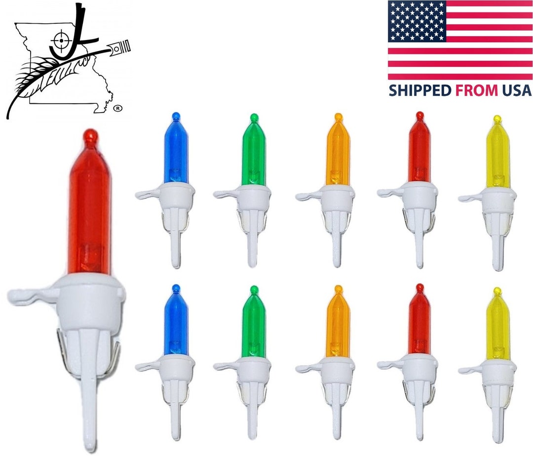 10x Color WHITE Base L2 LED Mini Christmas Tree Lights Replacement ...