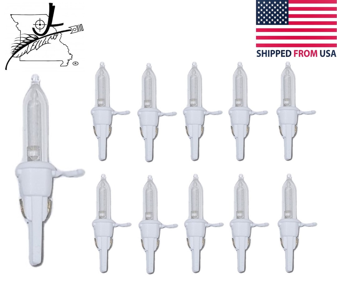 10 Clear WHITE L1 Base, LED Mini Christmas Tree Lights, Replacement ...