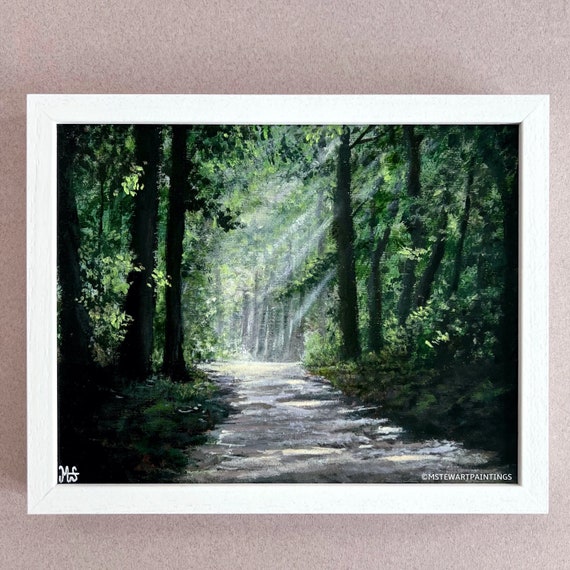 Green Forest Path Painting