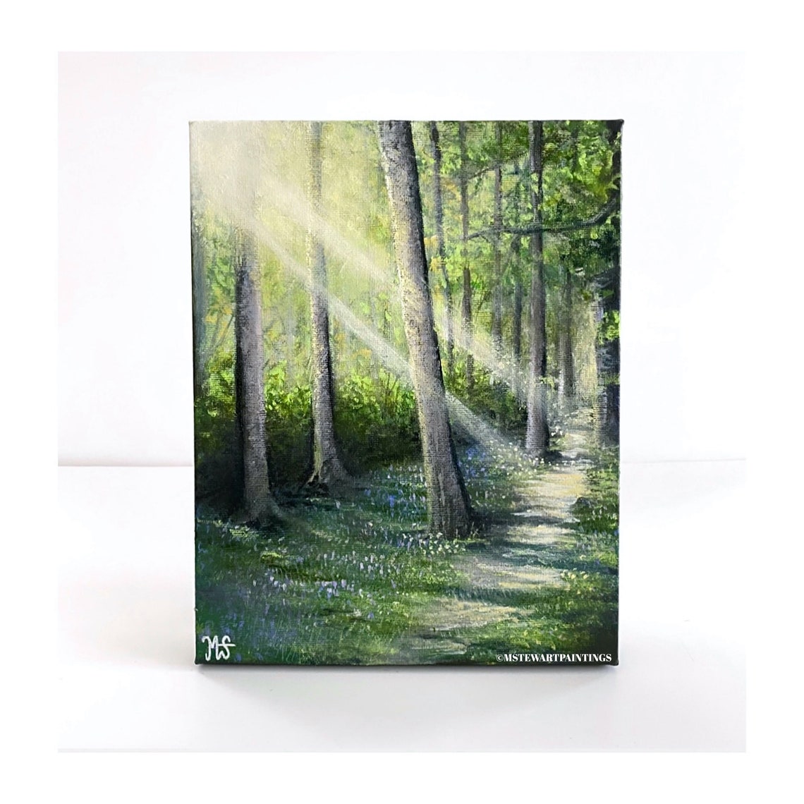 Original Forest Acrylic Painting on Canvas: Woods Landscape Art - Etsy