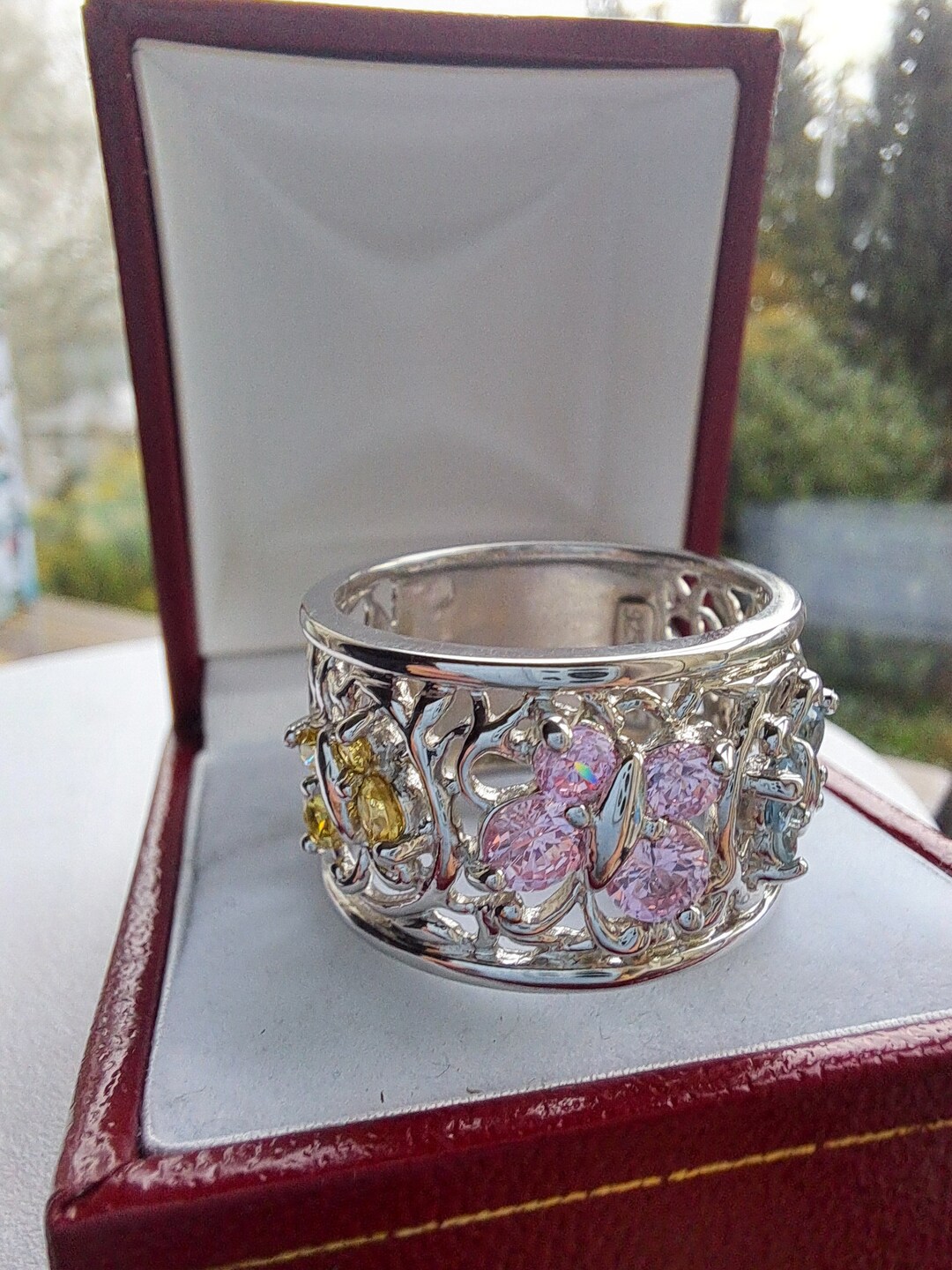 Sterling Silver Diamonique Ring - Etsy