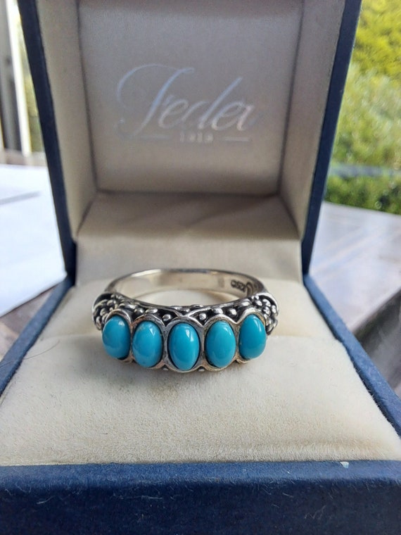 Vintage Carolyn Pollack Relios Turquoise Ring Etsy