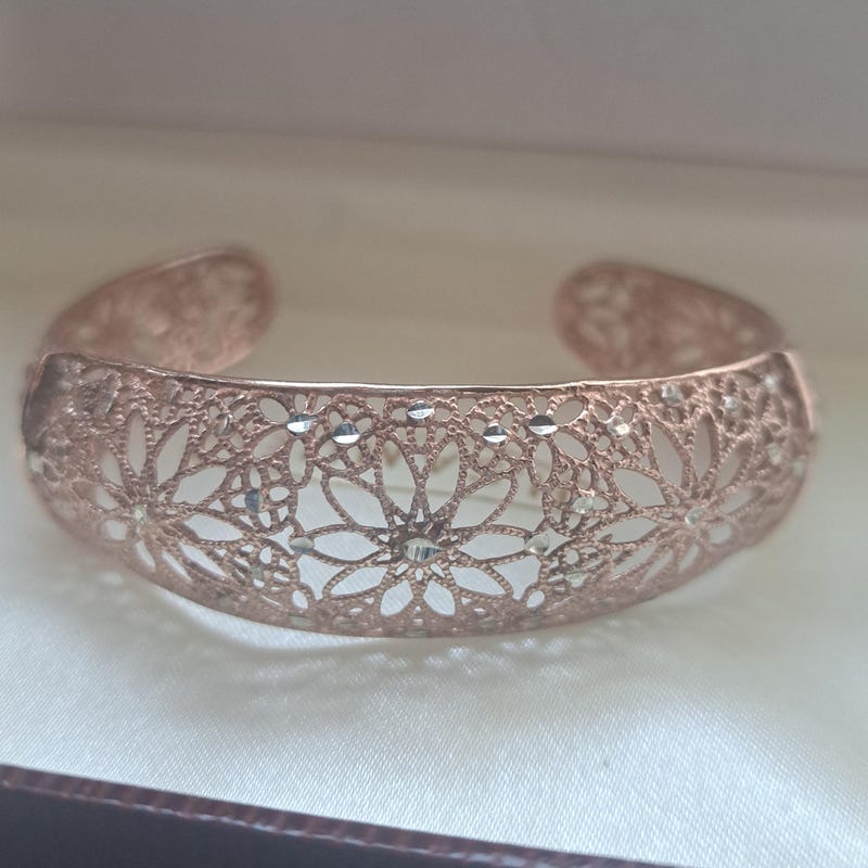 Gold Filigree Bangle - Etsy