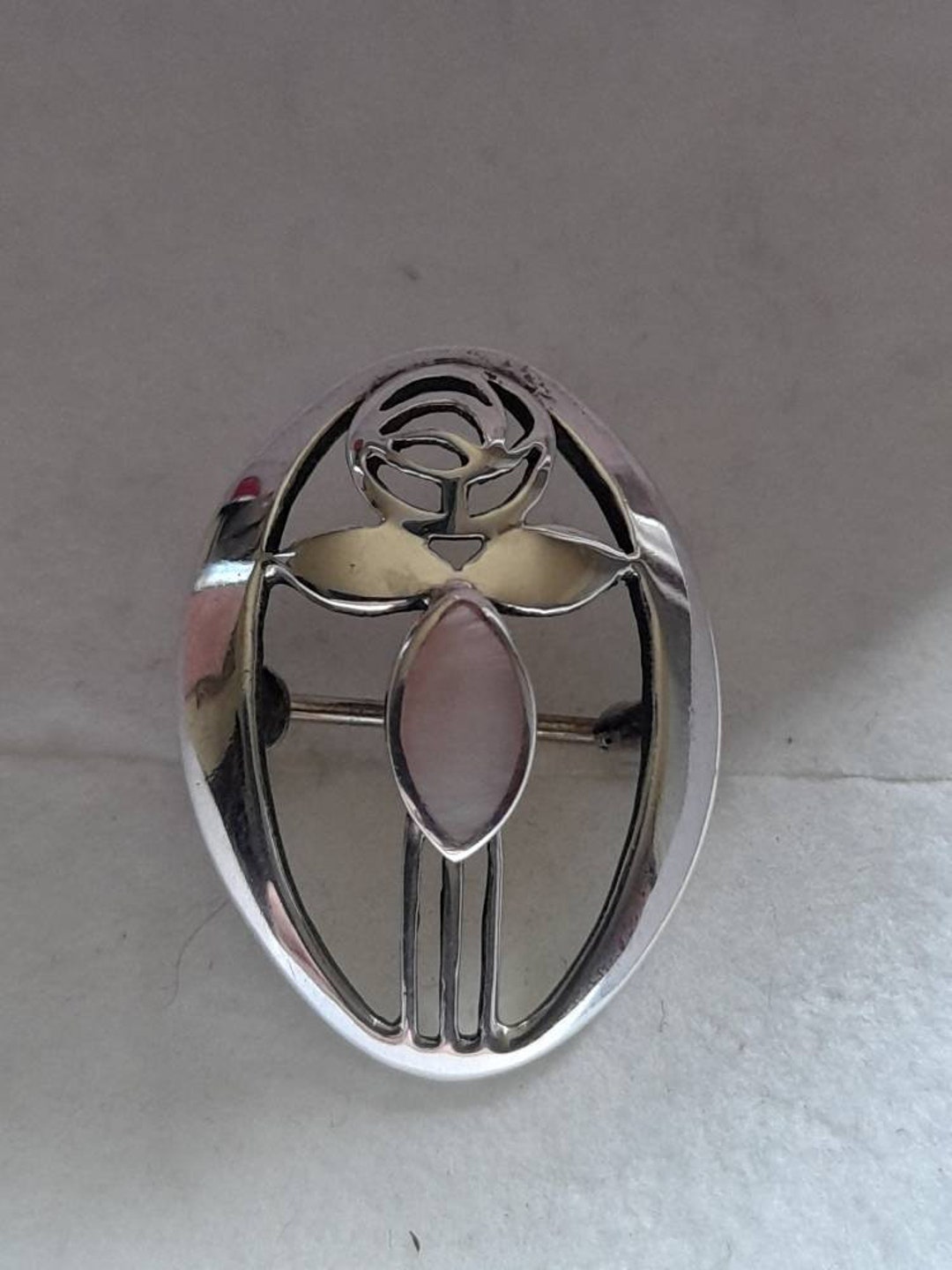 Vintage Sterling Silver Mackintosh Kit Heath Brooch - Etsy